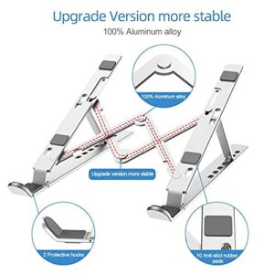 Xtree Laptop Stand,Laptop Holder Riser Computer Stand,Aluminum 7Angles Adjustable Ergonomic Non-Slip Ventilated Desktop Holder, Compatible with MacBook Air Pro, Dell XPS, Lenovo More 10-15.6” Laptops