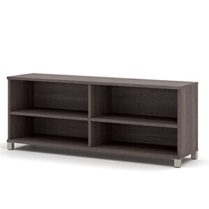 bestar pro-linea credenza, 72w, bark grey