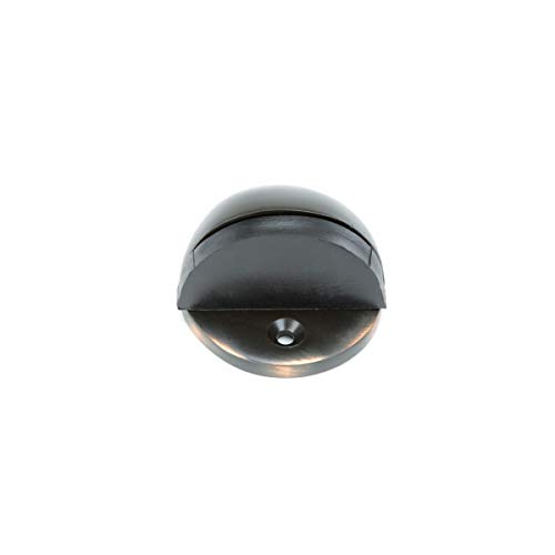 Renovators Supply Bathroom Door Stoppers 1.65 in. Brass Dome Shaped Floor Mount Door Stop with Oil Rubbed Bronze Finish