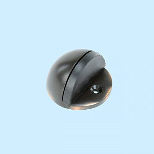 Renovators Supply Bathroom Door Stoppers 1.65 in. Brass Dome Shaped Floor Mount Door Stop with Oil Rubbed Bronze Finish