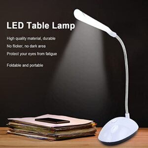 LIKJ Eye‑Caring Table Lamps, LED Desk Table Lamp Easy to Fold with Flicker‑Free/Glare‑Free for Working