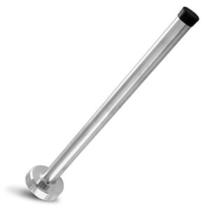 bokwin 10 inch wall mount door stopper, door stopper with rubber tip, stainless steel sound dampening door stop bumper wall protetor, brushed finish with hardware screws