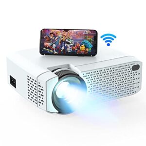 wifi projector, mini phone projector [2022 new], 176 ” display 55000 hours led lamp, video wireless projector compatible with tv stick / smartphone / pc / ps4 / usb / tf/ hdmi/ vga/ av