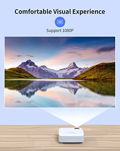 WiFi Projector, Mini Phone Projector [2022 New], 176 '' Display 55000 Hours LED Lamp, Video Wireless Projector Compatible with TV Stick / Smartphone / PC / PS4 / USB / TF/ HDMI/ VGA/ AV