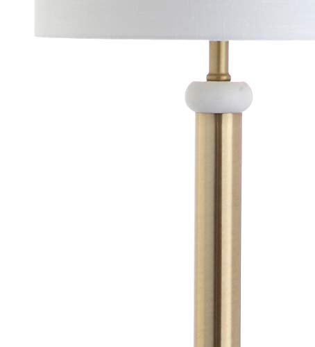 JONATHAN Y JYL1088A Gregory 60.5" Metal/Marble LED Floor Lamp Contemporary,Transitional for Bedrooms, Living Room, Office, Reading, BrassGold/White