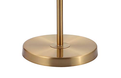 JONATHAN Y JYL9005B Jemma 60" Crystal/Metal LED Floor Lamp, Contemporary, Modern, Transitional, Elegant, Office, Living Room, Family Room, Dining Room, Bedroom, Hallway, Foyer, Brass Gold/Clear