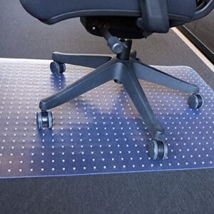 Abrihome Office Chair Mat for Carpet(30”x 48”), Easy Glide Rolling and Anti-Slip Desk Chair Mat for Office, Home and Computer Gaming Floors, Heavy Studded