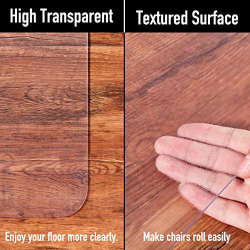 Office Chair Mat, 47"×59"-2mm Thick, Chair Mat for Hardwood Floor, Desk Chair Mat, Floor Protectors for Office Chairs, Office Mat, Office Mats for Rolling Chairs