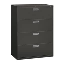 hon 694ls 600 series 42-inch by 19-1/4-inch 4-drawer lateral file, charcoal