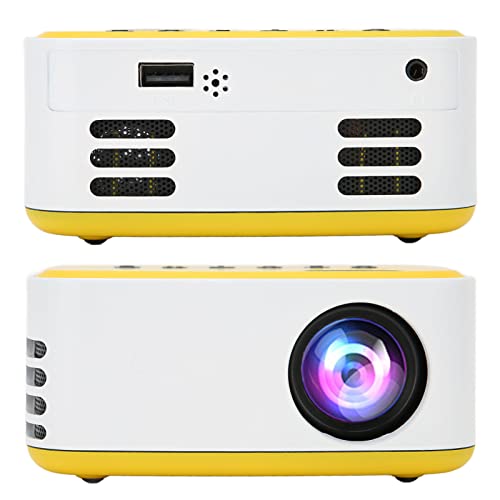 Mini Projector, Portable Projector 1080P LED WiFi USB Small Movie Projector Inbuilt Speaker for Home Camping Travel(US Plug)