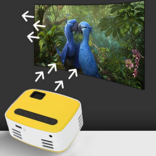 Mini Projector, Portable Projector 1080P LED WiFi USB Small Movie Projector Inbuilt Speaker for Home Camping Travel(US Plug)