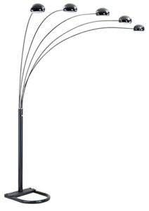 ok lighting ok-9628k 5-arch floor lamp, 88-inch, polished black