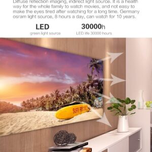 Mini Projector, Portable Movie Projector, Pico Phone Outdoor Video Projector, 720P Native, Full HD 1080P Supported, 3800 Lux Led Projector