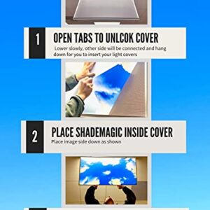 ShadeMAGIC - 4 Pack - Fluorescent Light Covers - 2x4 Film Insert for Ceiling Light Diffuser Panels - Tree Design - Classrooms and Offices - Decorative Lighting