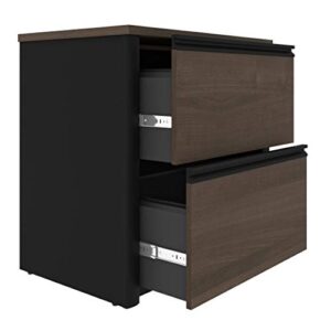 Bestar Connexion 2 Drawer Lateral File Cabinet, 31W, Antigua & Black