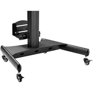 StarTech.com Mobile Workstation Cart with Monitor Mount, CPU/PC Holder, Keyboard Tray - Ergonomic Height Adjustable Desktop Cart - Rolling Mobile Standing Workstation on Wheels (WKSTNCART)