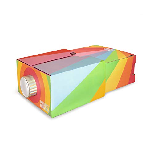 Luckies of London | Mini Projector | Cardboard Portable Projector | Phone Accessories | Smart Phone Projector & Movie Projector for Home | Tech Gadgets for Kids | 3.3ft Throw Distance | Rainbow