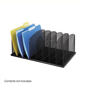 Scranton & Co Black Mesh Desk Organizer with 8 Upright Sections