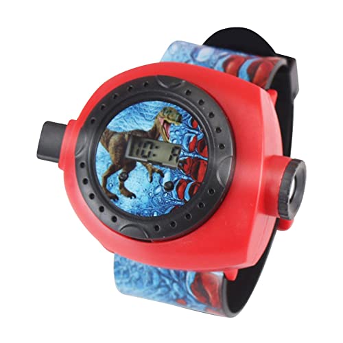 Chenfly Dinosaur Projector Digital Wrist Watch Kids Watch 24 Dinosaur Design Cartoon Watch Projector Funny with Strap Educational Toy Gift