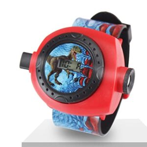 Chenfly Dinosaur Projector Digital Wrist Watch Kids Watch 24 Dinosaur Design Cartoon Watch Projector Funny with Strap Educational Toy Gift