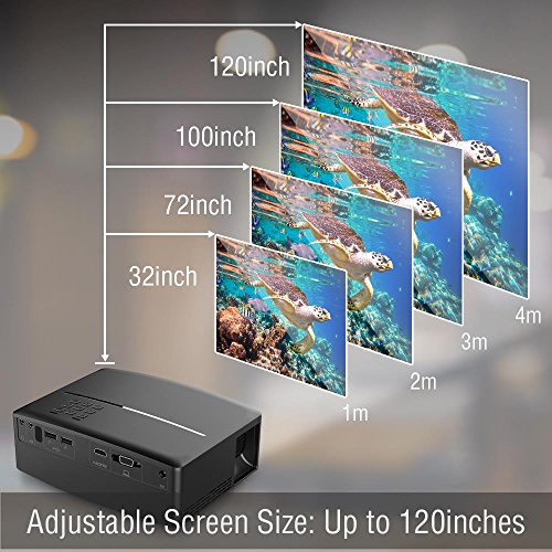 Pyle Multimedia Home Theater Projector - Portable HD 1080p LED with USB HDMI Digital Data System Projection for Entertainment Video Photo Game Full Cinema Movie in Your Laptop - PRJG98