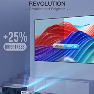 ROVOMKO Projector, Projector with WiFi and Bluetooth, 600 ANSI Bluetooth Projector, 4K Support, 2.4G&5G Two-Channel WiFi, Home Projector Compatible w/iOS/Android/Win/TV/PS5,Carry Bag Included