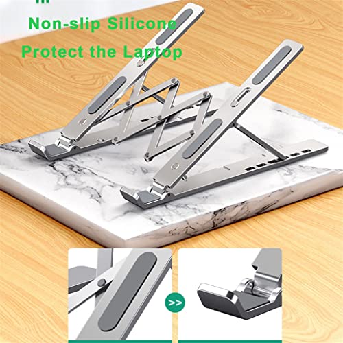 SLNFXC Portable Laptop Cooling Stand 11 to 17.3 Inch Laptop Aluminum Alloy Stand Height Adjustable Riser Office Computer Radiator