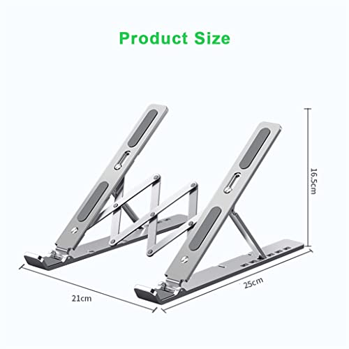 SLNFXC Portable Laptop Cooling Stand 11 to 17.3 Inch Laptop Aluminum Alloy Stand Height Adjustable Riser Office Computer Radiator