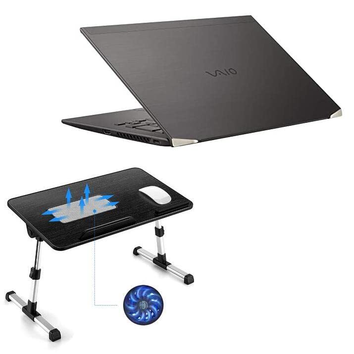 BoxWave Stand and Mount Compatible with VAIO Z (VJZ141X) (Stand and Mount by BoxWave) - True Wood Laptop Bed Tray Stand, Desk for Comfortable Work in Bed. for VAIO Z (VJZ141X) - Jet Black