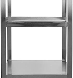 Carlisle FoodService Products Stainless Steel 3 Shelf Utility Cart, 18" x 17", Silver