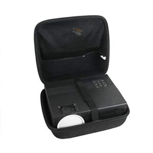 hermitshell hard travel case for topvision 4500l / gimisonic 4000lux portable mini projector