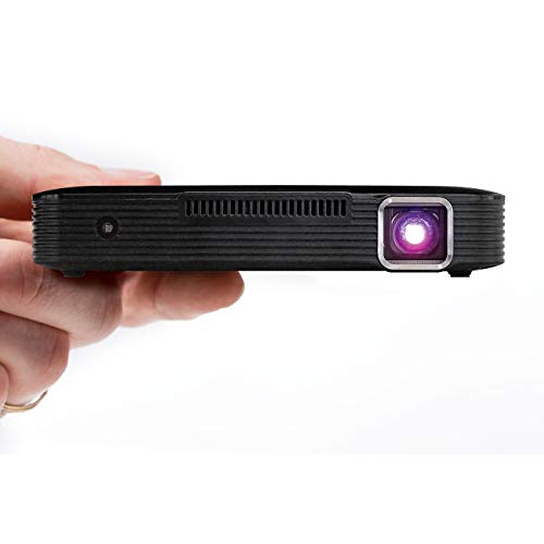 Miroir HD Mini Projector MP150A, LED LAMP, Handheld Mini Projector with Built-in Rechargeable Battery, HD 720p and HDMI Input for Watching Movies Anywhere.