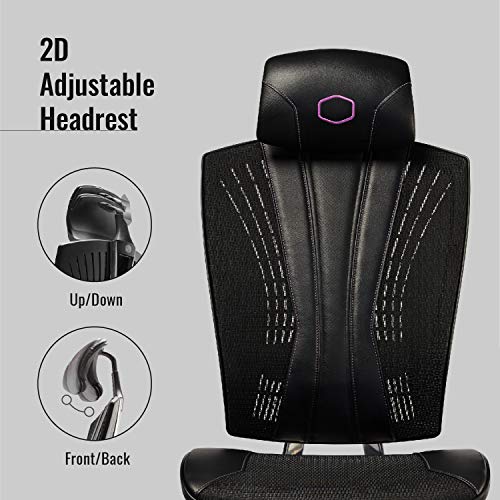 Cooler Master Ergo L Ergonomic Office Mesh Chair, Comfortable Computer Desk Chairs with High Back & Rolling Wheels for Home and Work, Lumbar Support Adjustable Backrest Headrest Armrest Deskchair