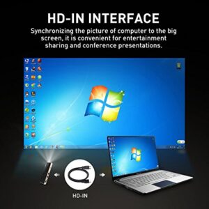 QINTAIX Mini Pico HD Projector Smart Android6.0 OS,2GB RAM,HD Input, Auto Vertical Keystone Correction - Miracast and Airplay Function,5Ghz WiFi +BT4.1, DLP with LED Google Play Store Projector