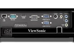 ViewSonic PJD6683WS WXGA 1280x800 DLP Projector, 3000 ANSI Lumens, 15,000:1 Contrast Ratio - Black