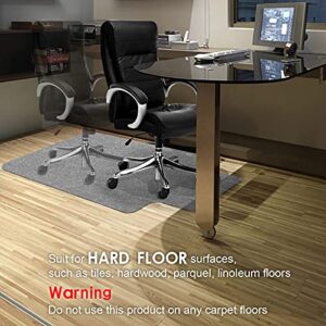 Vicwe Office Chair Mat, 1/6" Thick 48" x 36" with Lip Multi-Purpose Desk Chair Mat for Hardwood Floor, Upgraded Version (Light Gray, 36"x48" with Lip)