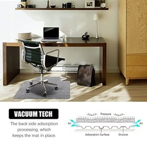 Vicwe Office Chair Mat, 1/6" Thick 48" x 36" with Lip Multi-Purpose Desk Chair Mat for Hardwood Floor, Upgraded Version (Light Gray, 36"x48" with Lip)