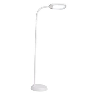 newhouse lighting nhfl-ap-wh apollo led floor lamp energy-efficient natural reading artists crafts adjustable gooseneck task light, white