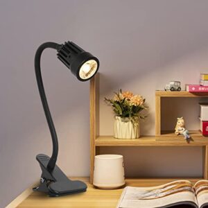 LED Clamp Clip on Light Reading Lights, 3w Clip Bedside Lamp Clamp Desk Lamp, 360°Flexible Gooseneck Book Light for Desk Bedside Headboard, Table Lamp for College Dorm,Home,Nail Art ,Tattoo Lamp 2Pack