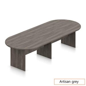 GOF 6FT, 8FT, 10FT Conference Table Chair Set, Artisan Grey, Cherry, Espresso, Mahogany, Walnut (10FT with 8 Chairs, Artisan Grey)