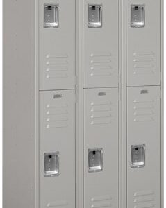 Salsbury Industries 62365GY-U Standard Metal Locker Double Tier 3 Wide 6 Feet High 15-Inch Deep Gray Unassembled Gray