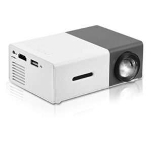 mini led projector , mini private home theater portable led projector support 1080p hd hdmi multimedia player clear stereo sound for outdoor recreation , entertainment venues black white