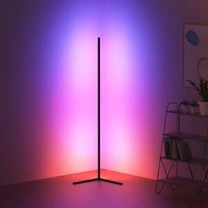 rgb corner floor lamp,corner lamp,rgb floor lamp,corner light,rgb lamp,lit lamp,floor lamp for living room,gaming room,party,diy modes,remote control,no app