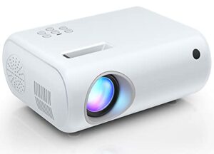 mini projector, clokowe 2023 upgraded portable projector with 7000 lux and full hd 1080p, movie projector compatible with ios/android phone/tablet/laptop/pc/tv stick/box/usb drive/dvd/game console