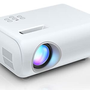 Mini Projector, CLOKOWE 2023 Upgraded Portable Projector with 7000 Lux and Full HD 1080P, Movie Projector Compatible with iOS/Android Phone/Tablet/Laptop/PC/TV Stick/Box/USB Drive/DVD/Game Console