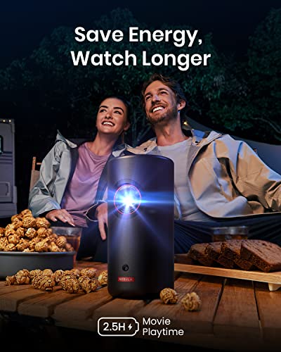 Nebula Anker Capsule 3 Laser 1080p, Smart, Wi-Fi, Mini Projector, Black, Portable Projector, Dolby Digital, Laser Projector, Autofocus, 120-Inch Picture, Built-in Battery, 2.5 Hours of Playtime