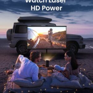 Nebula Anker Capsule 3 Laser 1080p, Smart, Wi-Fi, Mini Projector, Black, Portable Projector, Dolby Digital, Laser Projector, Autofocus, 120-Inch Picture, Built-in Battery, 2.5 Hours of Playtime