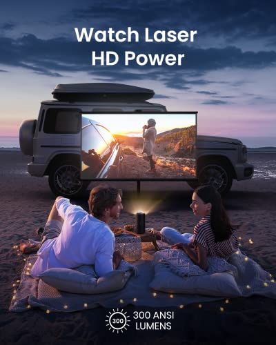 Nebula Anker Capsule 3 Laser 1080p, Smart, Wi-Fi, Mini Projector, Black, Portable Projector, Dolby Digital, Laser Projector, Autofocus, 120-Inch Picture, Built-in Battery, 2.5 Hours of Playtime