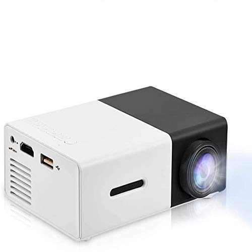 Mini Projector Portable 1080P LED Video Projector Home Cinema Theater Movie projectors Support Laptop PC Smartphone HDMI Input Great Gift Pocket Projector for Party and Camping(Black)