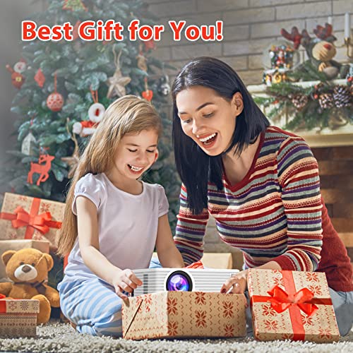 2023 Updated Video Projector with WiFi and Bluetooth, Full HD 1080P Supported Home Movie projector, Portable Outdoor Home Theater Compatible with HDMI, USB, TV Stick, Smartphone, Laptop